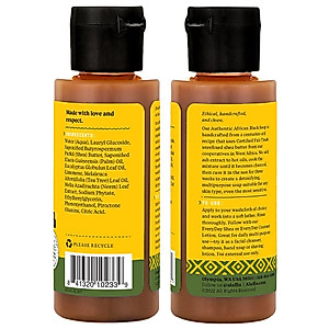 Alaffia Authentic African Black Soap Variety 2-Pack – All-In-One Liquid Soap, Travel-Size Eucalyptus Tea Tree + Full-Size Citrus Ginger Body Wash, Face Wash, Shampoo, Shaving Soap