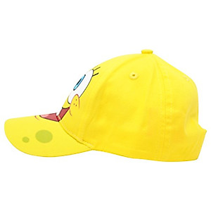 Nickelodeon Spongebob SqaurePants Yellow Adjustable Baseball Cap Unisex Toddlers, Ages 2-5