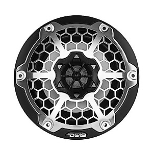 DS18 Hydro NXL-6M/BK - High End Mesh Grill Coaxial Speaker Pair - 2-Way Car Speaker with Integrated RGB Lights - 300 Watt Car Audio System - Water Resistant Speakers - 6 Inches, Black