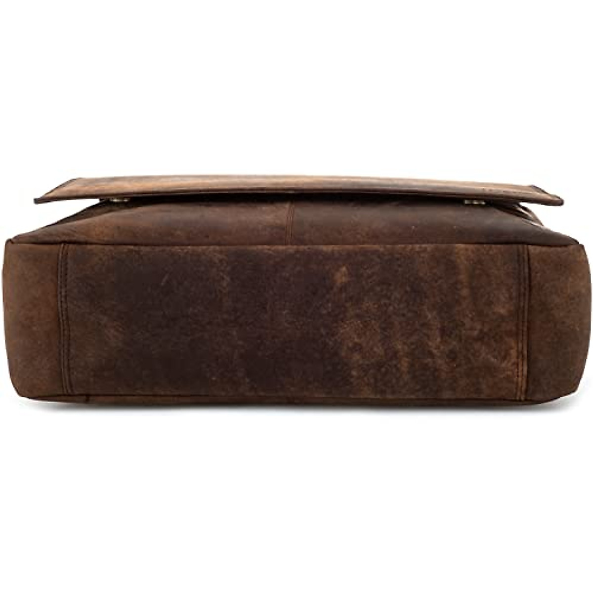 LEABAGS Leather Messenger Bag for Men Women - Briefcase genuine buffalo leather Oxford - Laptop Bag Crossbody Work College Muscat