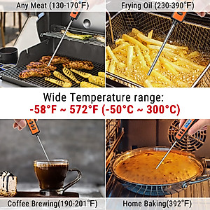 ThermoPro TP01A Digital Meat Thermometer for Cooking + ThermoPro TP06B Digital Grill Meat Thermometer with Probe