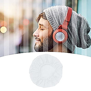 100Pcs White Non-Woven Sanitary Headphone Ear Cover, Disposable Super Stretch Covers Washable for Most On Ear Headphones with 10~12cm Earpads (XL - 13cm)