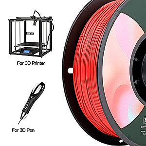 Official Creality 3D Capricorn XS Series Bowden Tube, PTFE Bowden Tube (2 Meters) with 4Pcs PC4-M6 Fittings and 4Pcs PC4-M10 Fittings for 3D Printer 1.75mm Filament with 1 Red Filament