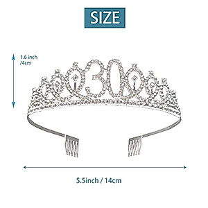 Joyiou 30th Birthday Sash and Tiara Set, Funny 30th Birthday Gift for Women, RIP to My 20s Sash, 30 Years Old Birthday Party Decorations, Death to My Youth Party Supplies Favor Supplies