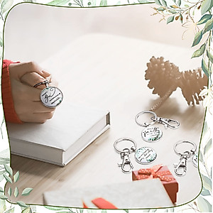 Fumete Christian Keychain Bulk Bible Verse Religious Keychain Scripture Quote Inspirational Gifts Supplies for Men Women(Leaf Style, 9 Pcs)