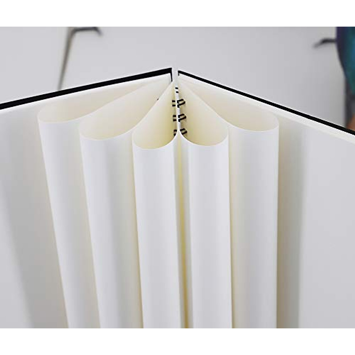 Wotion A5 Black Spiral Notebook Blank Sketchbook Unruled Journal Pack,Thick Blank Paper 50 Sheet 100 Unlined Pages 5.59“ x 8.27” 5 Pack…