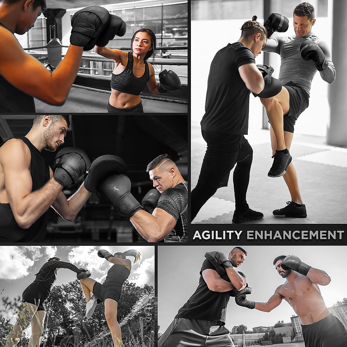 RDX Boxing Pads Curved Focus Mitts, Maya Hide Leather Kara Hook and jab Training Pads, Adjustable Strap Ventilated, MMA Muay Thai Kickboxing Coaching Martial Arts Punching Hand Target Strike Shield