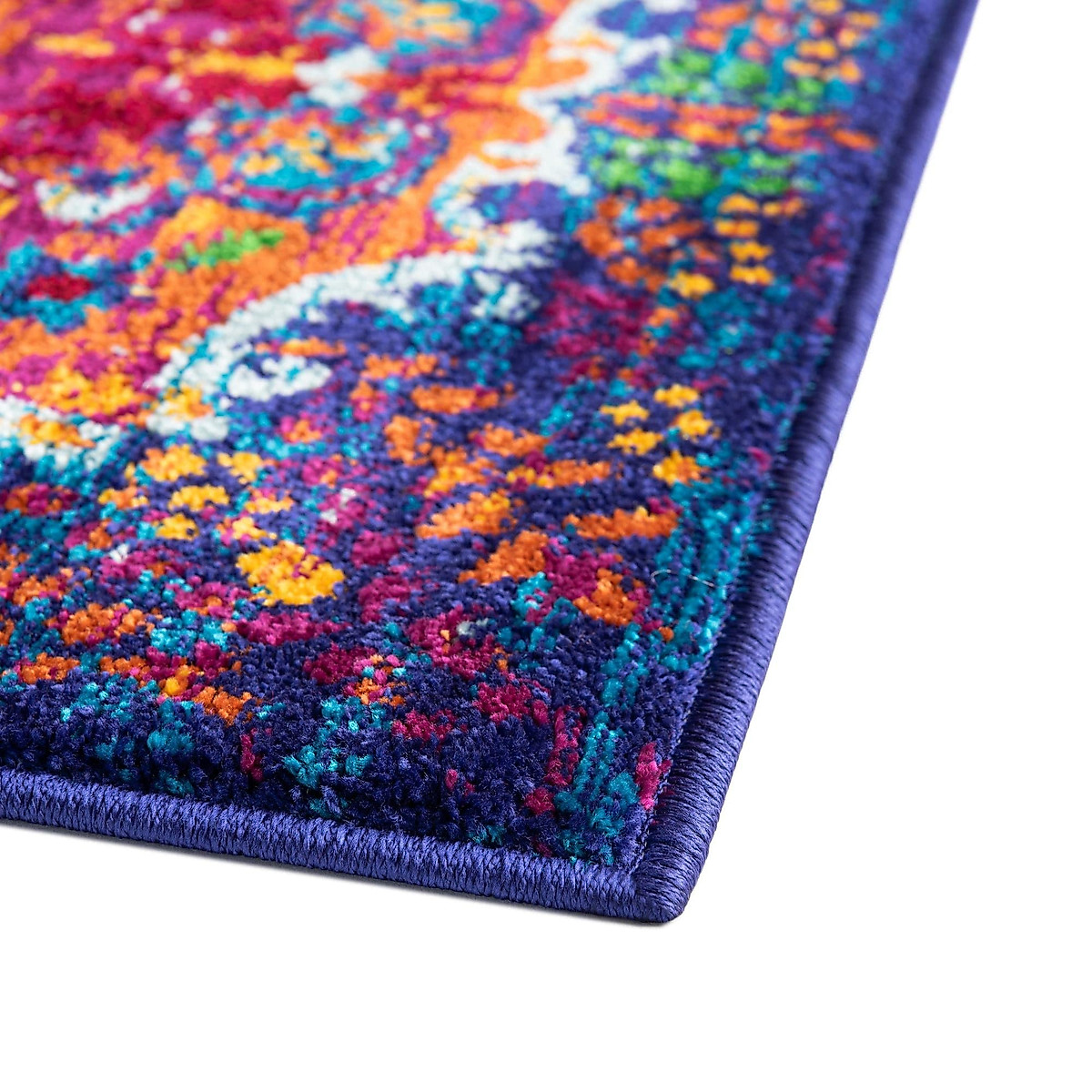 Rugs.com Calypso Collection Rug – 8' x 10' Fuchsia Medium Rug Perfect for Living Rooms, Large Dining Rooms, Open Floorplans