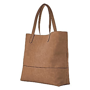 Oversized suede Taylor Tote in Camel