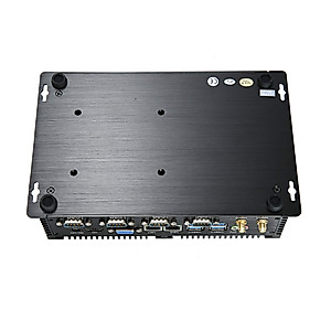 KINGDEL Powerful Mini Desktop Computer, Fanless Industrial PC, i5 Dual Core CPU, 4GB RAM, 128GB SSD, 2xNICs, 4xUSB 3.0, 4xCOM RS232, HD Port, Metal Case