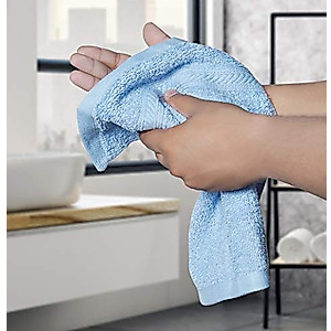 Cotton Face Washcloths Set 100% Cotton Ultra Soft Wash Cloth Towel Set for Bathroom and Home Highly Durable High Absorbency Convenient and Stylish Wash Cloths - Bright Multi-Color 12''x12'' Pack of 12