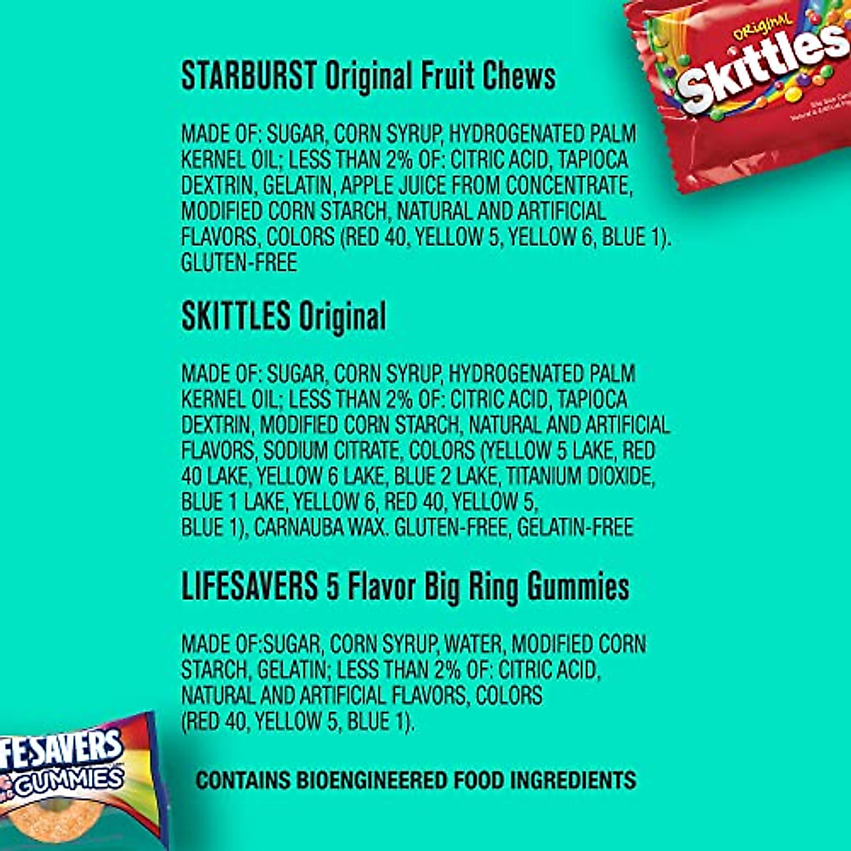 SKITTLES, STARBURST & LIFE SAVERS Fun Size Variety Pack Summer Chewy ...