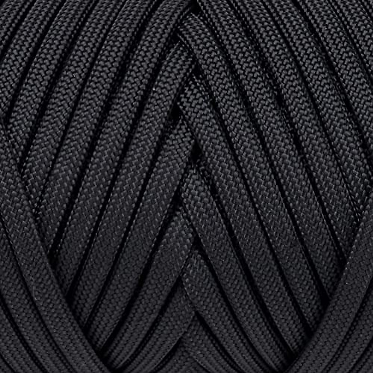 XKDOUS 550 Paracord 50ft Black Parachute Cord, 100% Nylon 7 Strand Inner Core Type III Tactical Paracord Rope, Outside Survival Gear for Bracelets, Lanyards, Handle Wraps, Camping & Hiking