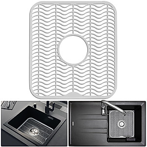DecorRack Sink Protector for Kitchen Sink, 12 x 11 inches, Kitchen Sink Dish Mat, Protect Sink from Stains, Damage, Scratches, Dishwasher Safe Sink Grid (1 Pack)