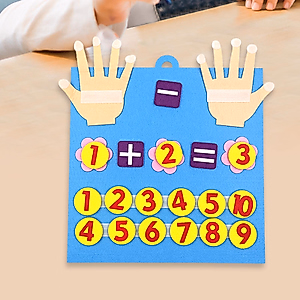 Milageto Felt Board Finger Numbers Counting Toy Educational Toys Learning Sensory Toys Math Addition and Subtraction for Preschool Girls Boys Kids