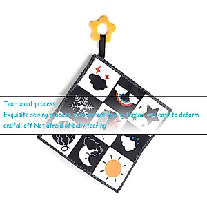 AIyMltd Baby Spiral Hanging Stroller, Black and White Car Seat Toys High Contrast Toy Newborn Sensory Plush Activity Toys for Bed Bassinet Crib Baby Carrier Gifts for 0 3 6 9 12 Months