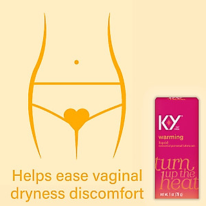 K-Y Warming Liquid Lube, Sensorial Personal Lubricant, Glycerin Based Formula, Safe to Use with Latex Condoms, For Men, Women and Couples, 1 Oz (Pack of 4)