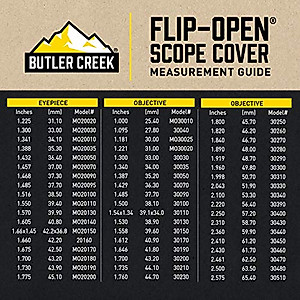 Butler Creek 47 Objective Flip Open Scope Cover , Black