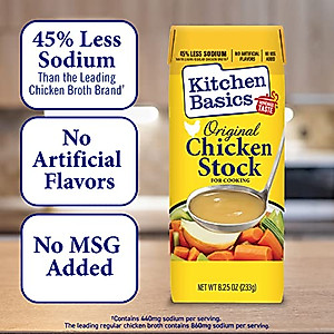 Kitchen Basics Original Chicken Stock, 8.25 oz Carton, (Pack of 12)