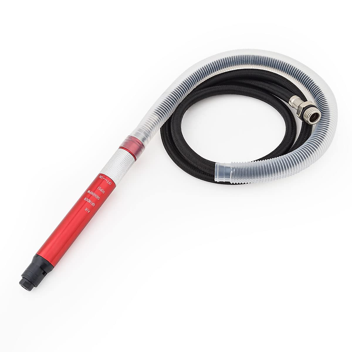 Gunpla 17pcs Micro Air Die Grinder Kit Pneumatic Pencil Die Grinder 1/8 and 3/32 Inch Collet Capacity High Speed Grinding Lightweight Compact Tool Kit for Cleaning Cutting Polishing Welding, 58000 RPM