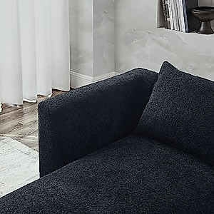 L-Shaped Comfy Cute Sectional Sofa Couch DIY Combination w/3 Single Seats and Movable Ottoman, Modern Convertible Modular Sofa&Couch Cloud Deep Seater Sofá