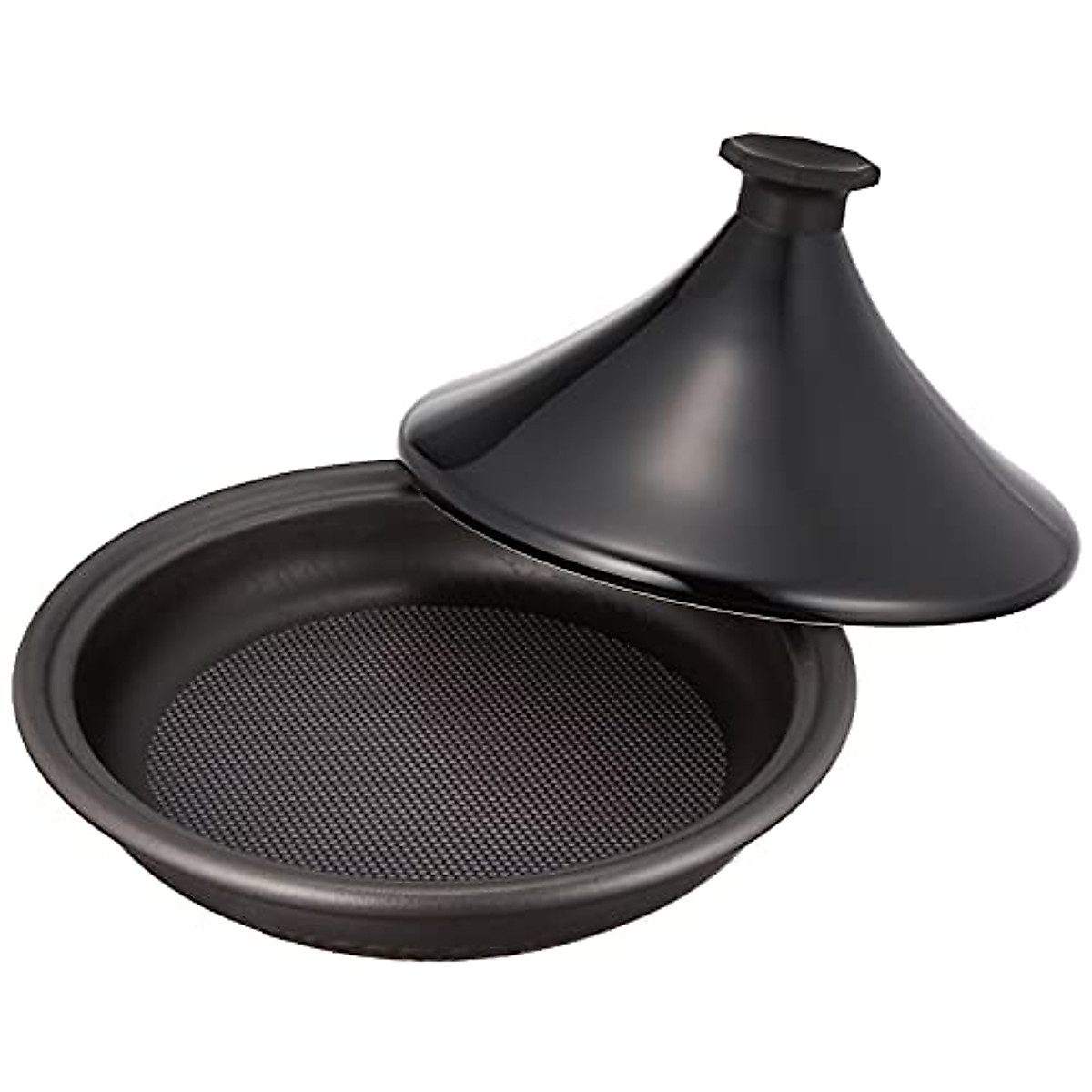 Toyo Ceramic Arita Pot, Tagine Pot, Approx. 8.3 inches (21 cm), Microwave Safe, Direct Fire, Mt. Fuji, Black, Made in Japan