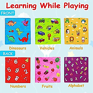 Baby Tissue Box Toy Montessori Toys for 6 7 8 9 12 Months Babies Infant Toys 0-6 6-12 Month Baby Sensory Toys Magic Tissue Box with Crinkle Toys Scarves Developmental Gift for 1 2 Year Old Boys Girls