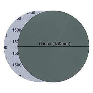 6 Inch (150mm) Wet Dry Sanding Discs Assorted Grit 1000/1500/2000/3000/5000 with Interface Pad High Performance Waterproof Hook & Loop Sandpaper Silicon Carbide for Sanding Grinder Polishing, 40 Pack
