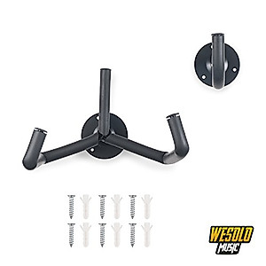 WESOLO Guitar Wall Mount Slatwall Horizontal Guitar Wall Hanger Holder Bass Rack Hook