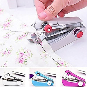 1Pc Handheld Sewing Machine, Portable Mini Manual Sewing Machine Handy Needlework Tool Mini Sewer Machine Hand Stitcher Sewing Machine