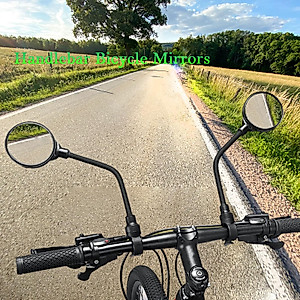Bike Mirror, Bicycle Mirrors for Handlebars 360 Rotate Rearview Convex Lens, Safe Cycling Bike Rear View Mirror