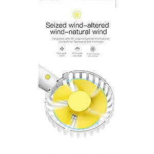 Swiss Crafts SWISSCRAFTS Portable Mini Handheld Fan, USB Rechargeable Personal Fan with Base, 3 Step Speed, 5 Blades, High Compatibility Mini Fan for Office, Outdoor, Camping, Beach(2 Set, Pink)