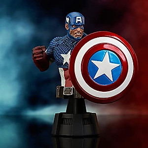 Diamond Select Toys Marvel Comics: Captain America 1:7 Scale Resin Bust, Multicolor, 6 inches