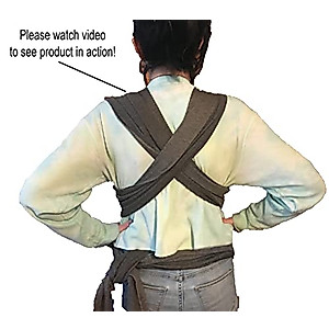 Puppy Pouch Pet Carrier Sling | Front | Adjustable Hands Free Front Facing Dog Pouch | Relieves Your Pet's Anxiety and Stress (Dark Grey)