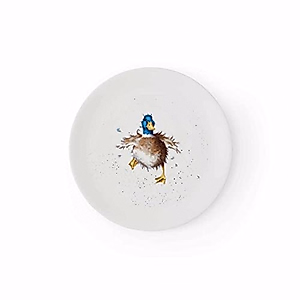 Portmeirion Royal Worcester Wrendale Designs Coupe Plate | 8 Inch | A Waddle And A Quack Duck Motif | Small Plate for Salad, Appetizers, or Dessert | Made of Fine Bone China | Dishwasher Safe