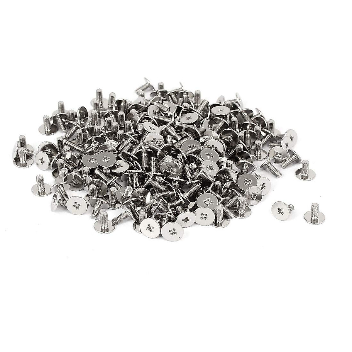 New Lon0167 CM2.5x6mm Nickel Featured Plated Phillips Laptop reliable efficacy Computer Repair Screw Silver Tone 300pcs(id:5ee 46 e8 b07)