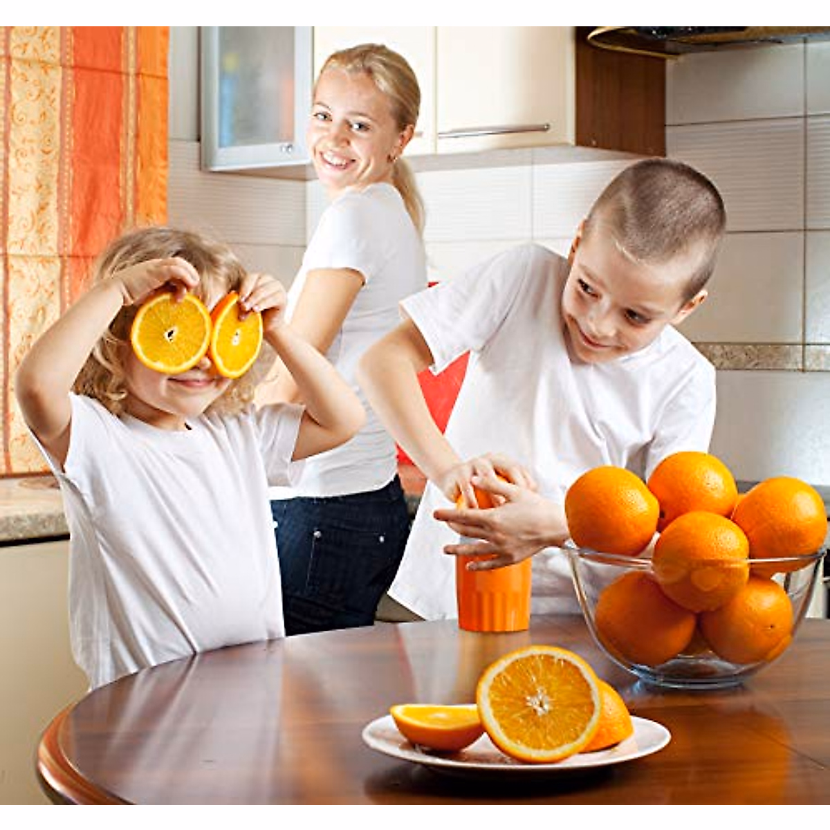 Hand Juicer Citrus Orange Squeezer Manual Lid Rotation Press Reamer for Lemon Lime Grapefruit with Strainer and Container, 2 Cups