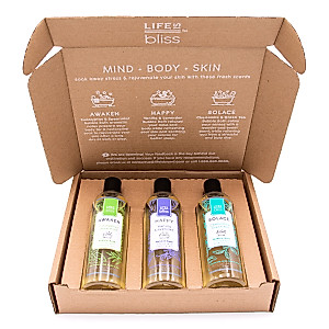 Life is Bliss | 3 Fresh & Soothing Scents | Variety Pack | Liquid Bubble Bath 16 fl oz