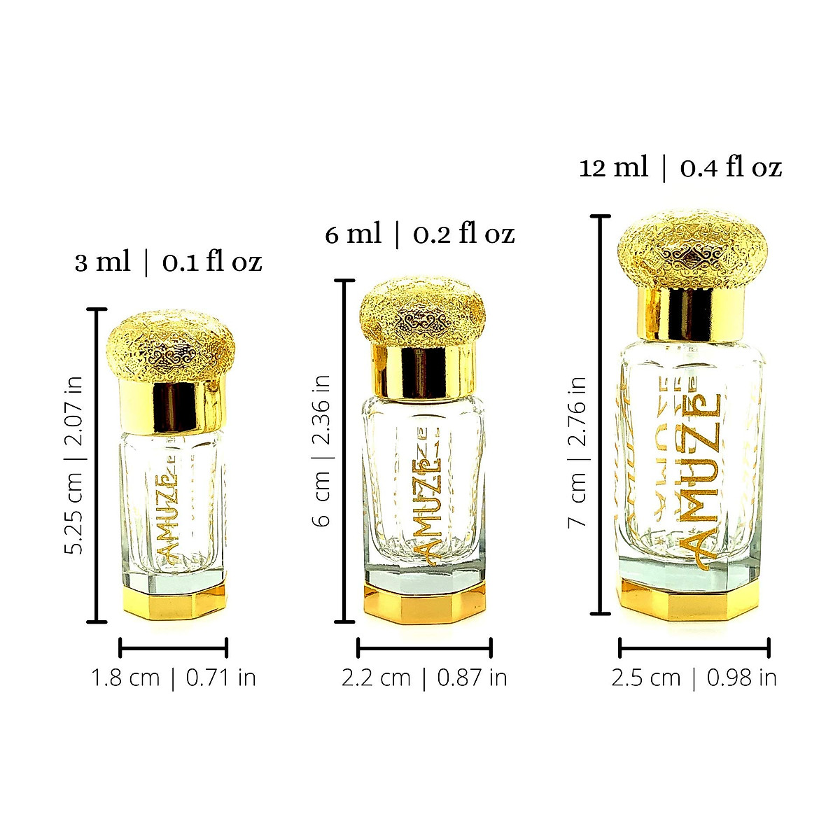 Amuze Fragrance Superior Egyptian Musk, 12 ml - METAL | Premium Perfume Oil | Attar Oil | Alcohol-Free | Vegan & Cruelty-Free
