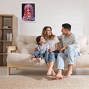 PracticeJQDEN 5D Diamond Painting Kits, Gem Art for Kids DIY Paint-by-Number Kits with Frame Arts and Crafts Dots Kits for Kids, Home Wall Decor (6.8 * 8.8 inch)