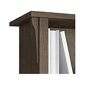 Bush Furniture Salinas Cube Shelf and Bookcase | Display Cabinet with 6 Shelves in Ash Brown | Modern Storage Cabinet with Open Bookshelf for Library, Office, Living Room, Bedroom and More