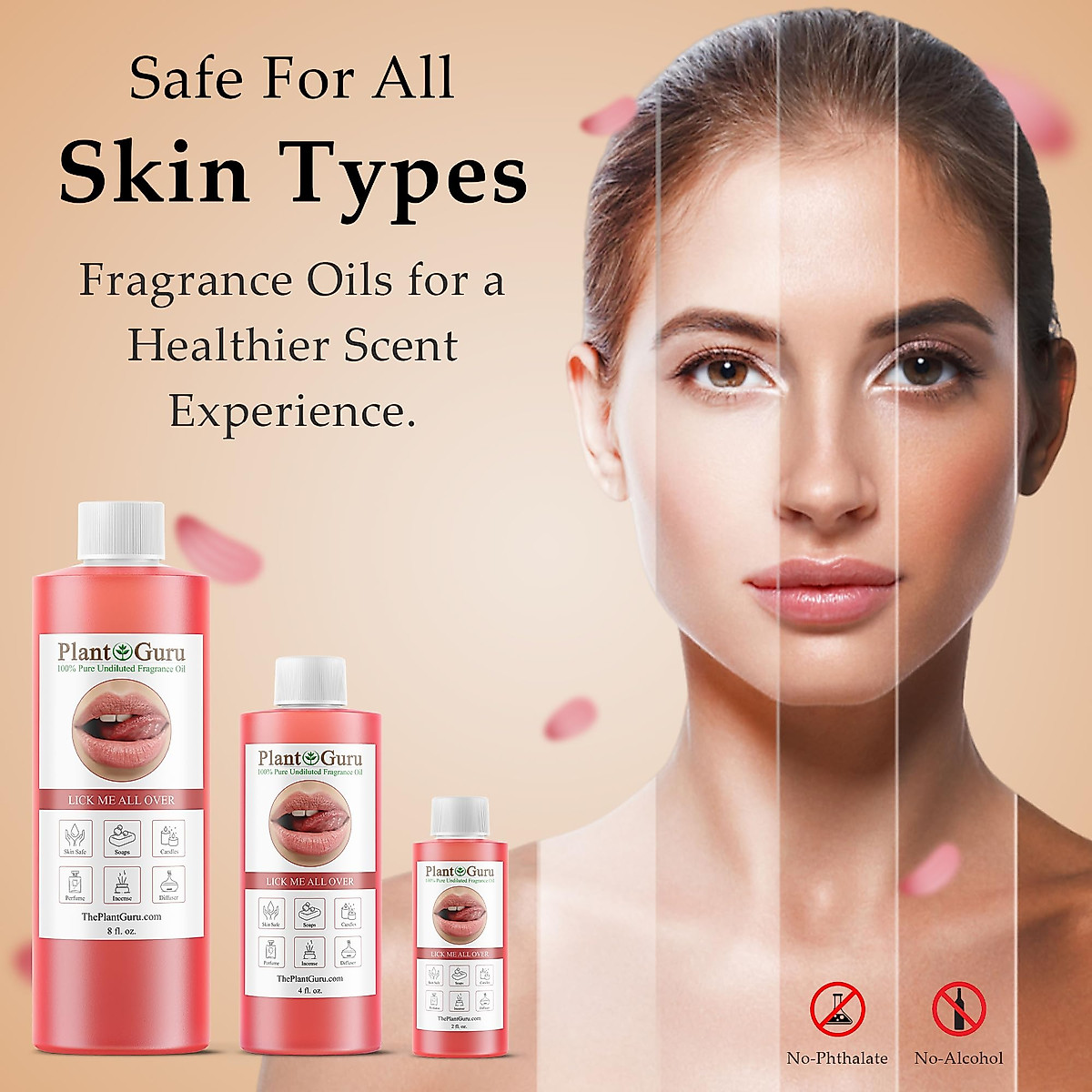 Lick Me All Over Fragrance Oil 4 fl. oz. Scented Oil for DIY Soap Making, Candles, Bath Bombs, Body Butters. Used in Aromatherapy Diffusers, Burners and Warmers. Great Addition to Lotions and Creams.