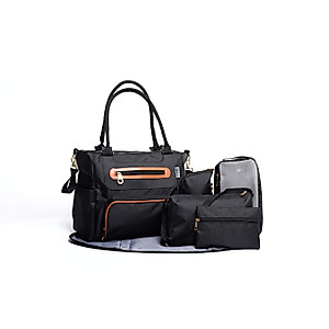 SoHo Grand Central Station Diaper Bag 7Pc, Striped