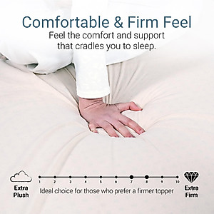 Foamma Organic Latex Mattress Topper - Queen - Organic Latex Topper Made from 100% Organic Latex Foam - Durable, Cooling, and Breathable - GOLS Certified Organic Latex Mattress Topper