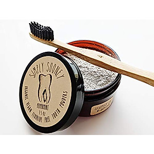 Organic Vegan Fluoride Free Remineralizing Tooth Powder Peppermint Formula Value Size UP to 6 Month Supply I Natural WHITENING I Stronger Teeth