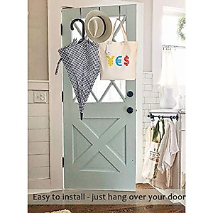 THSIREE 10Pcs Over The Door Hooks, Metal Door Hanger Z Hooks, Sturdy Over Door Hooks for Hanging Clothes, Towels, Coats and More