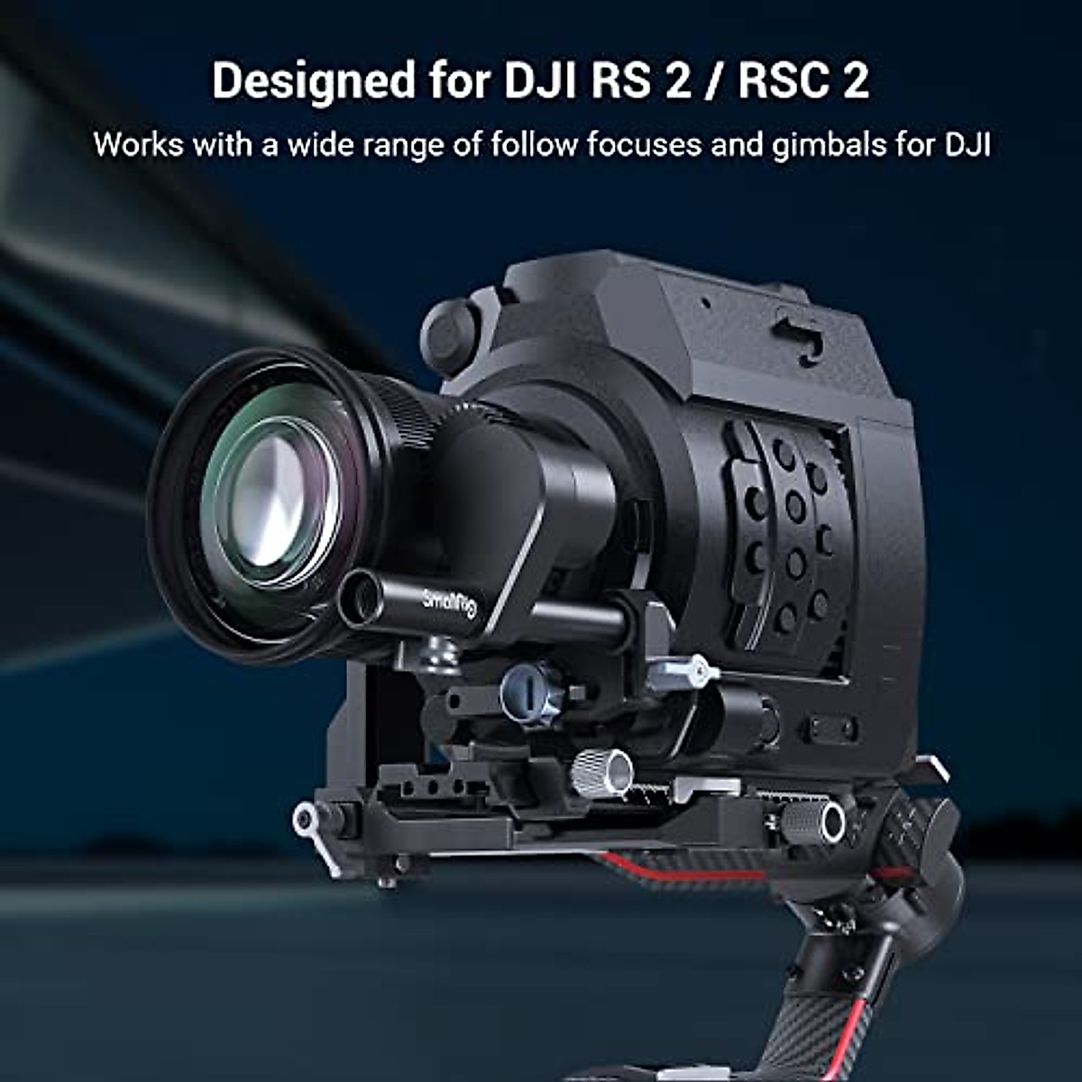 SmallRig 12mm to 15mm Rod Clamp Adapter, 12cm (4.7 Inch) Aluminum Alloy Rod with M12 Inner Thread, Designed for DJI RS2 RSC2 and Follow Focuses - 3681