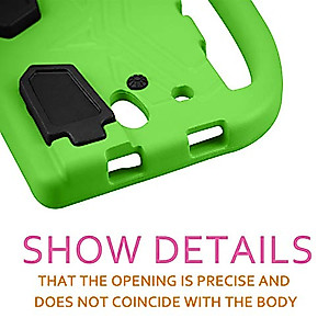 UGOcase 8 inch Kids Case for Samsung Galaxy Tab E 8.0 SM-T375/T377 & Tab A 8.0 2017 SM-T380/T385 & Tab A 8.0 2018 SM-T387 & Tab 4 8.0 SM-T330, Shockproof Handle Stand Child EVA Foam Case Cover, Green