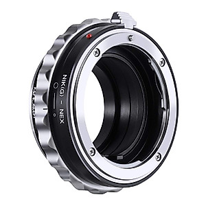K&F Concept Lens Mount Adapter Compatible with Nikon G AF-S F AIS AI Nikkor F Mount G-Type D/SLR Lens to Sony Alpha E-Mount NEX Camera Compatible with Sony Alpha A7,A6000,A6300,A6500,A5000,A5100