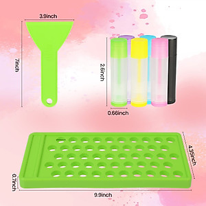 NUANNUAN Lip Balm Crafting Kit, 50 Pieces Empty Lipsticks Filling Tubes Mold Handmade Set Pallet with Scraper, DIY Lip Care Balms Making Tray and Spatula for Women Girl Cosmetics Makeup, Black